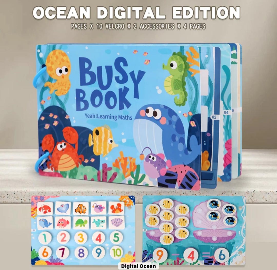 Ocean Themed Busy Book Ages 3+ - Etsy