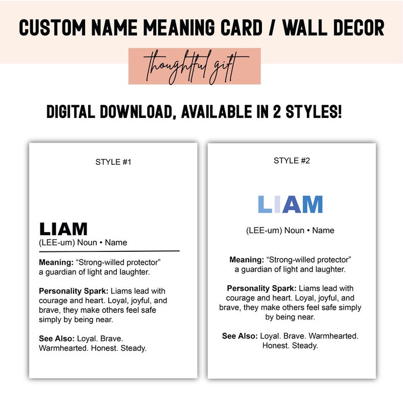 Name Meaning - Etsy