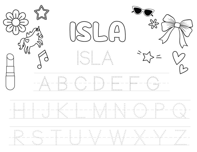 Personalized Name Tracing Worksheet: Handwriting Practice (digital ...