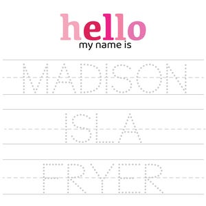 Personalized Name Tracing Worksheet: Preschool Handwriting Practice ...