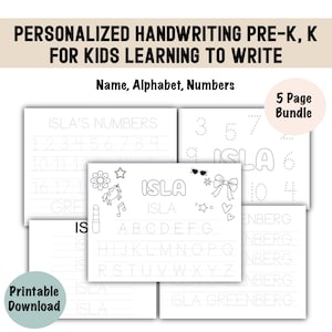 Personalized Name Tracing Worksheet: Handwriting Practice (digital ...