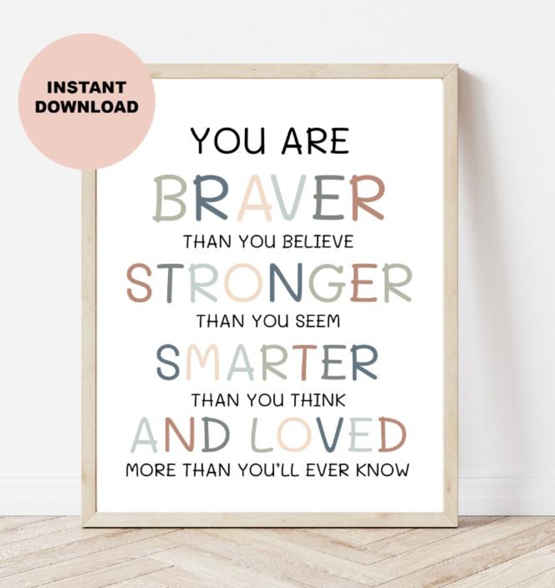 Positive Inspiration Quote Poster Wall Art Print Bold Positivity School ...