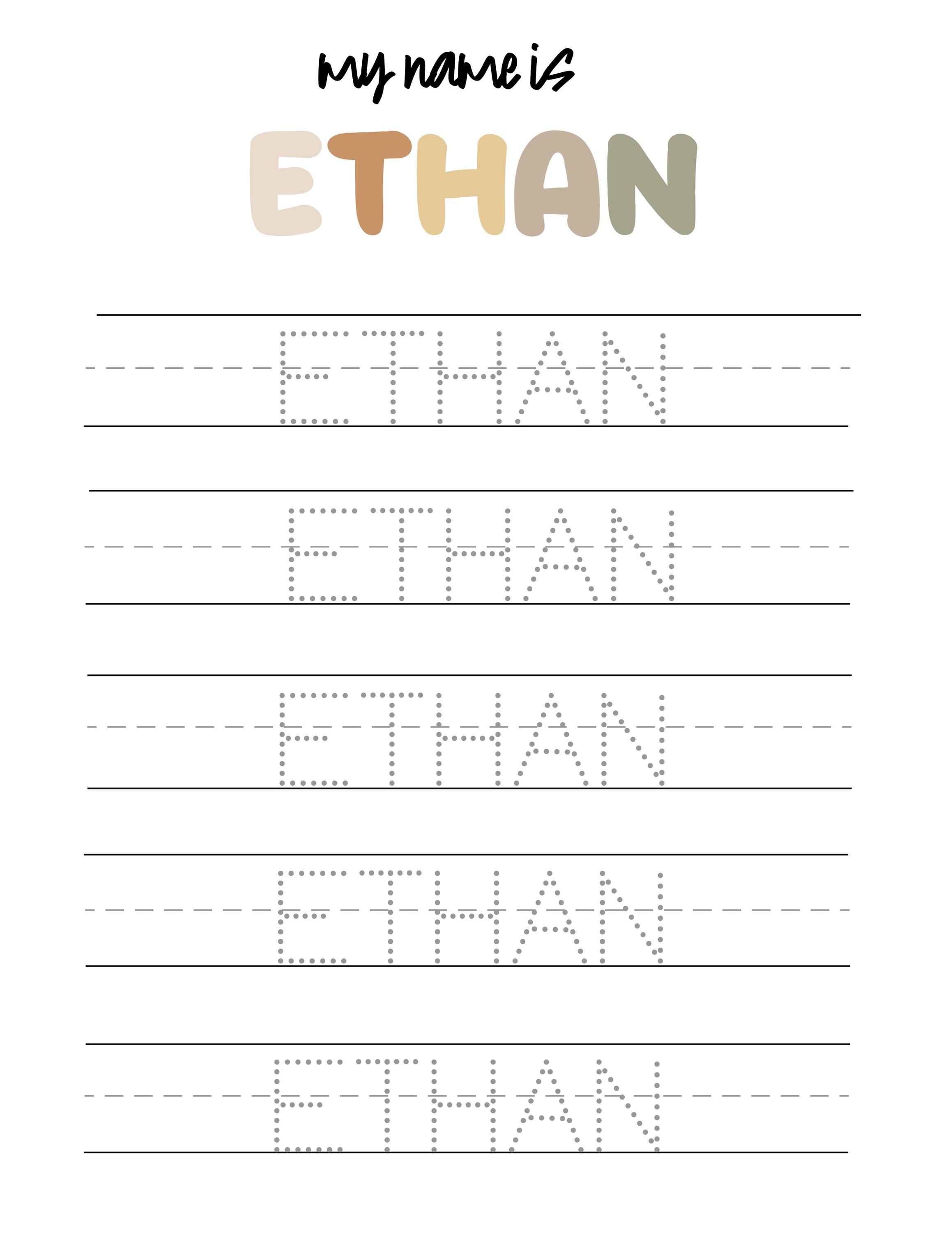 Name Tracing Custom Handwriting Worksheet Preschool Handwriting ...