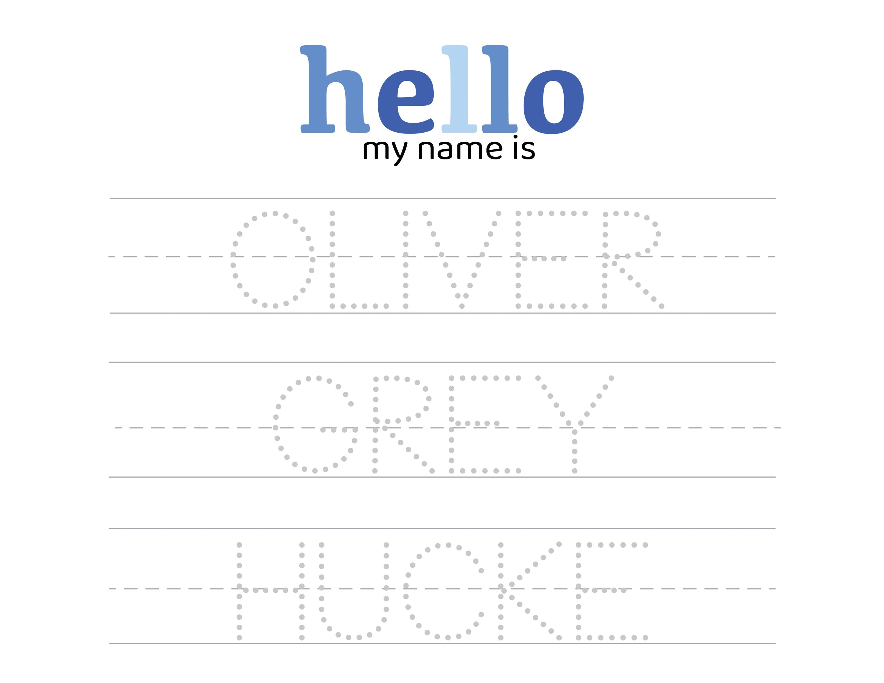 Personalized Name Tracing Worksheet: Preschool Handwriting Practice ...