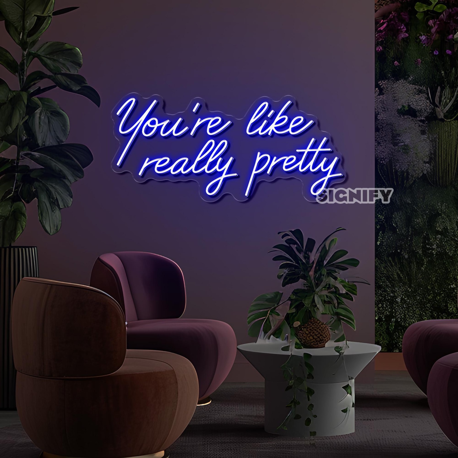 You're Like Really Pretty Neon Sign, Custom LED Home Decor - Etsy