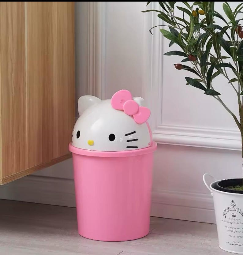 Hello Kitty Home Bedroom Living Room Bathroom Kitchen Large Trash Can ...