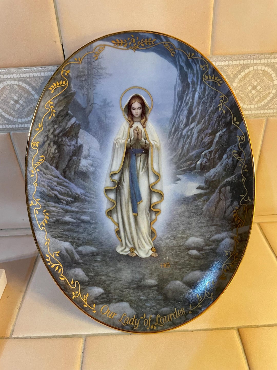 Our Lady of Lourdes Plate - Etsy