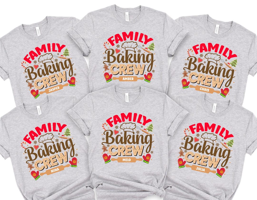 Personalized Family Baking Crew Shirt, Christmas Family Shirts ...
