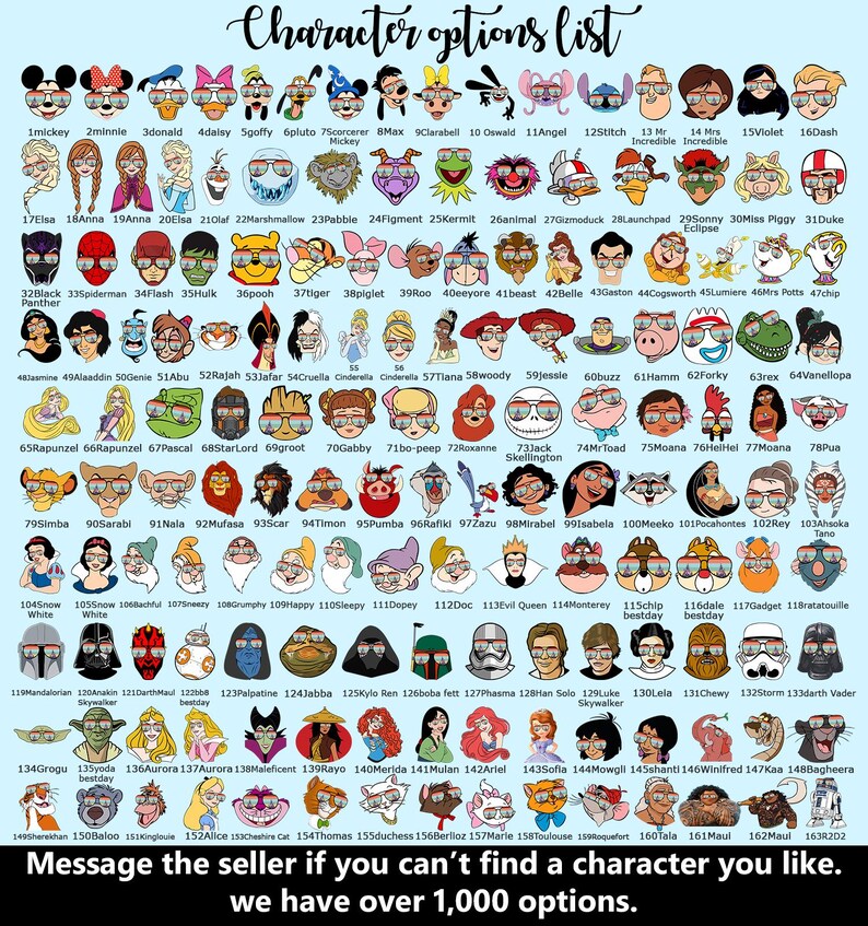 Custom Disney All Character Birthday Shirts, Personalized Family ...