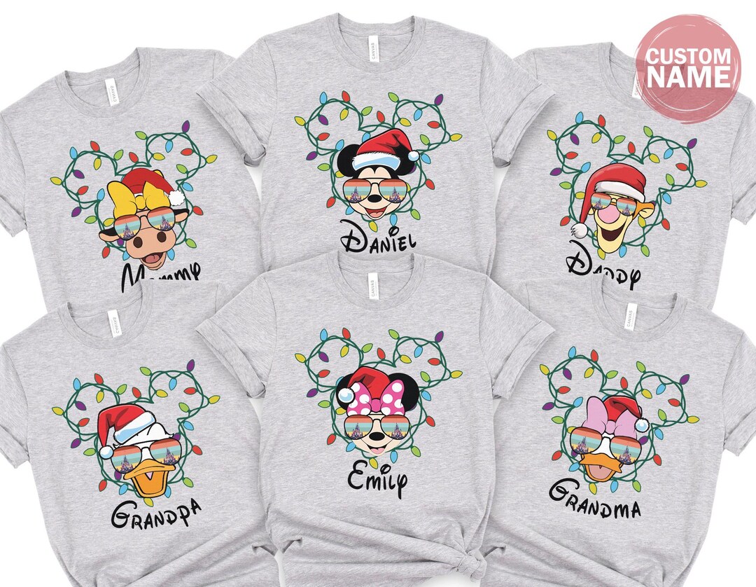 Personalized Disney Character 2025 Christmas Shirts, Christmas Disney ...