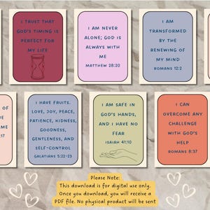 Printable Daily Positive Christian Affirmations, Printable Bible ...