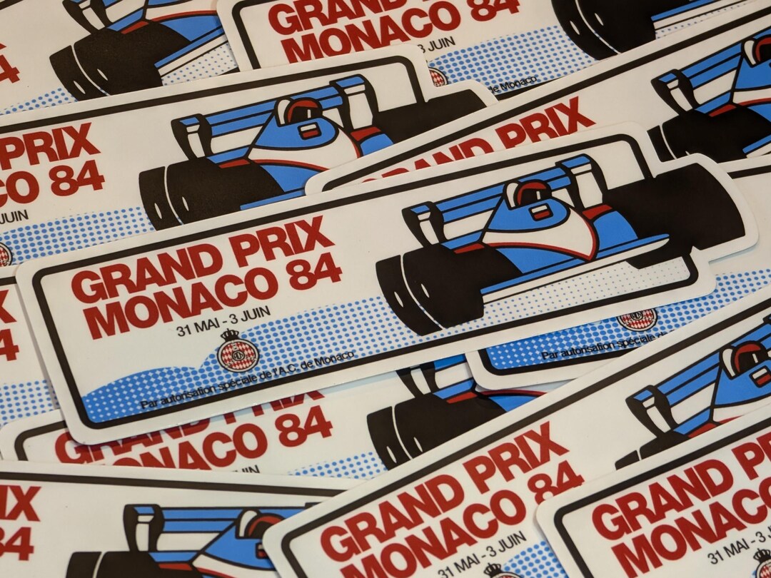 1984 Monaco Grand Prix Sticker 'grand Prix Monaco 84' - Etsy
