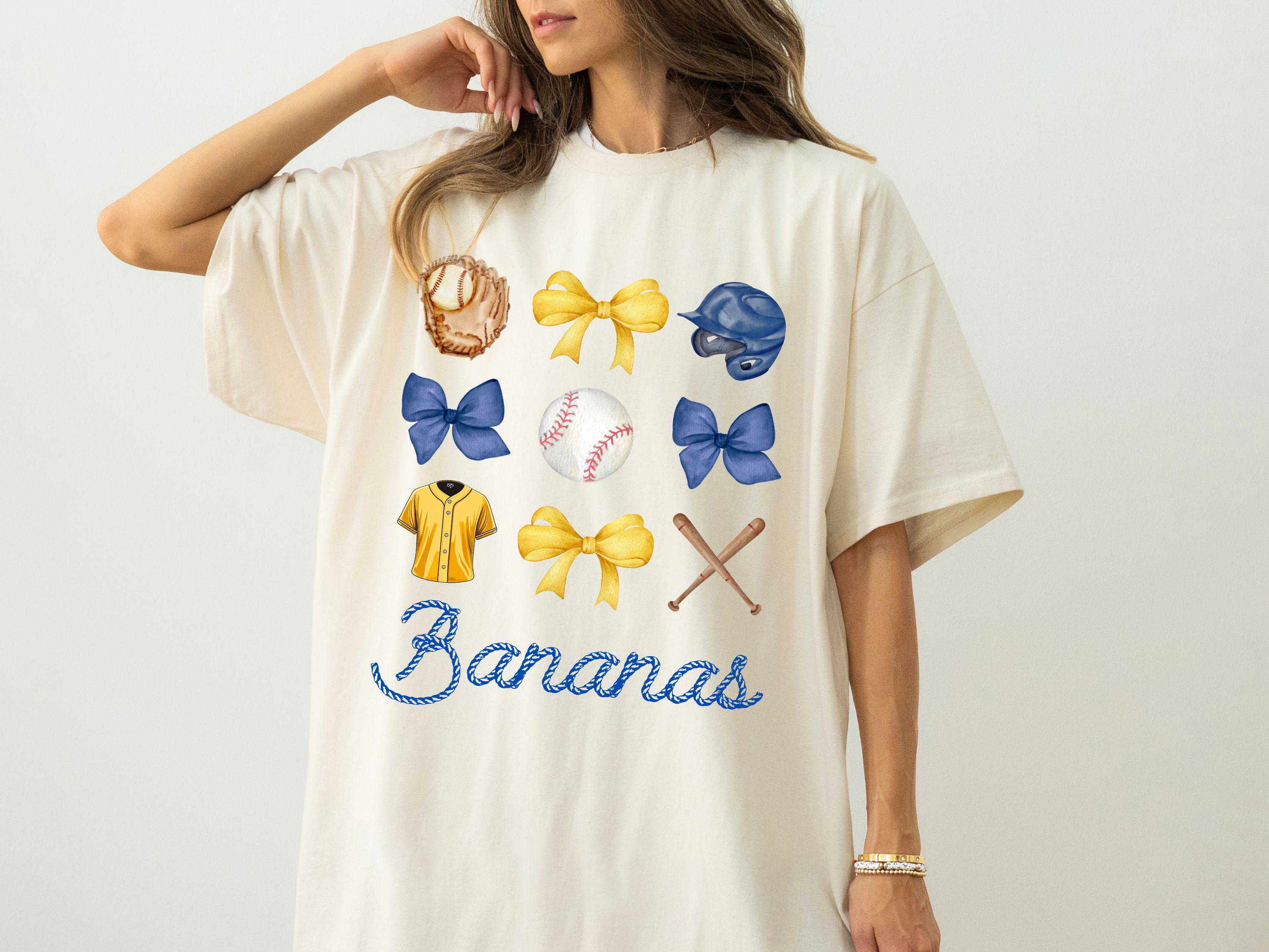 Bananas Bow PNG, Bananas Png, Baseball Bow, Funny Baseball, Watercolor ...
