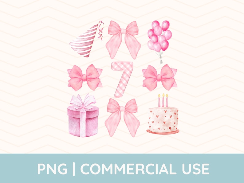 7th Birthday Png, Bow Seventh Birthday Shirt, Coquette Birthday Png ...