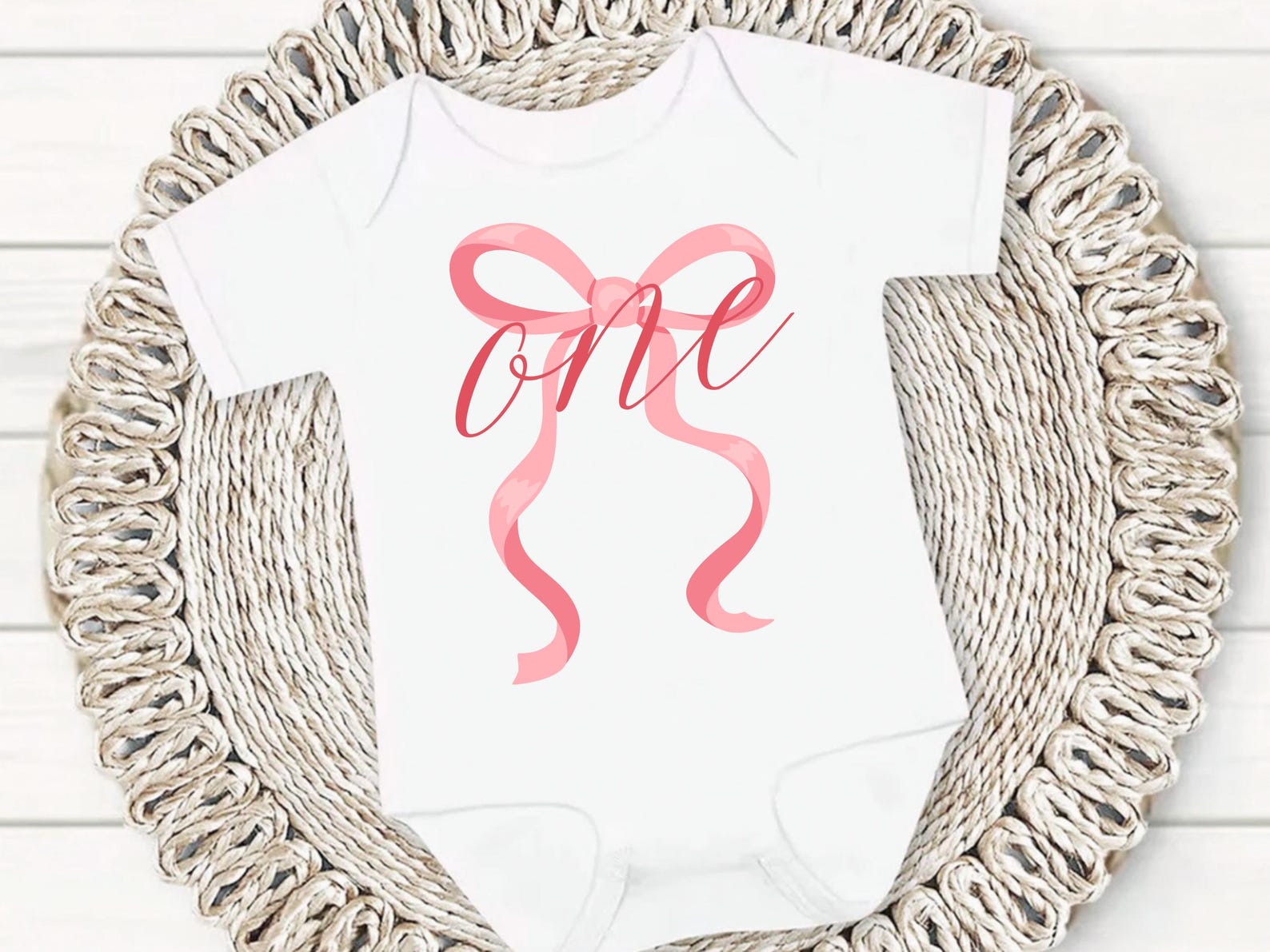 Pink Bow First Birthday PNG, One Png, Bow Birthday Png, 1st Birthday ...