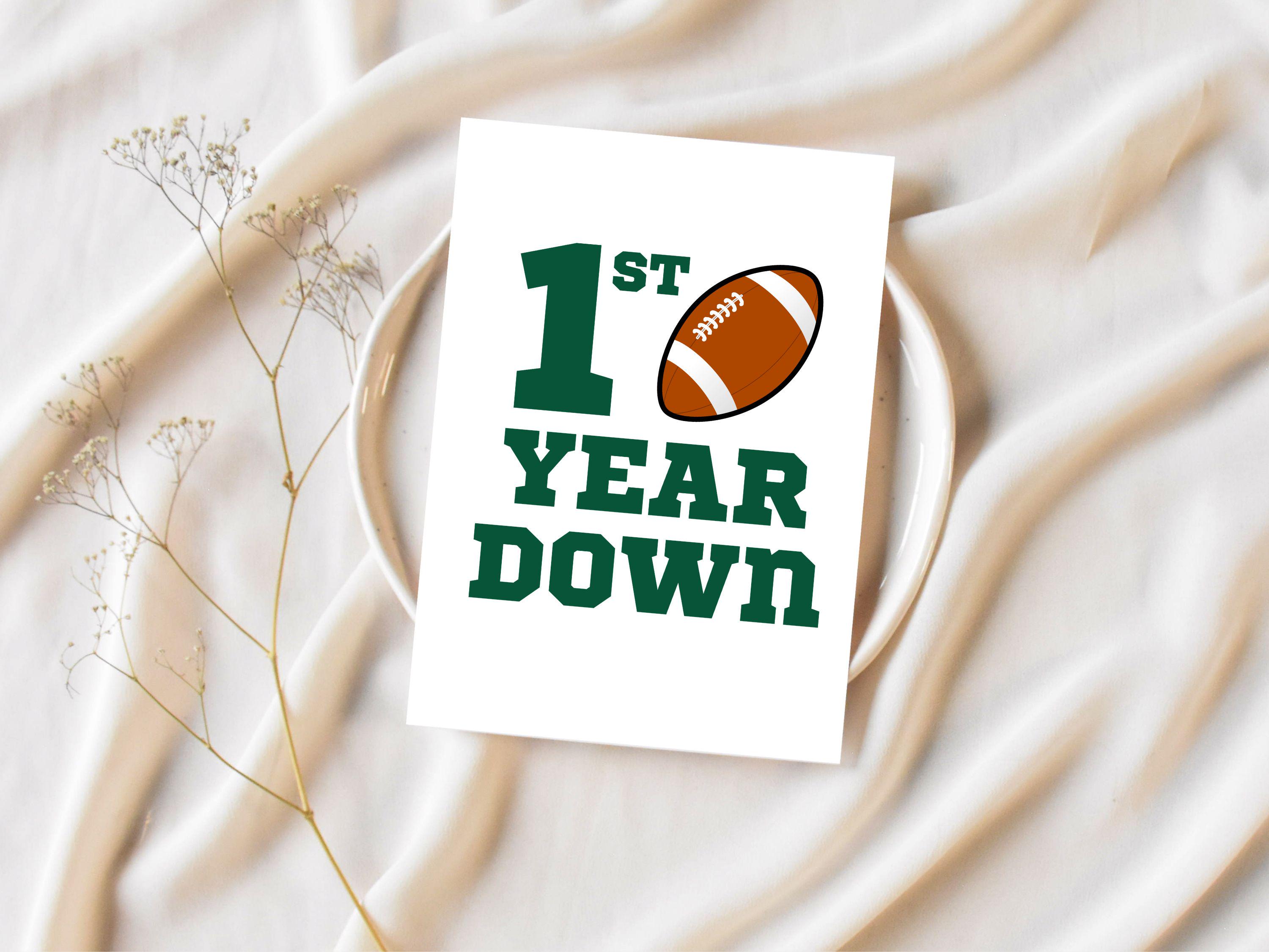 1st Year Down Birthday SVG, First Birthday Svg, Football One Svg, First ...