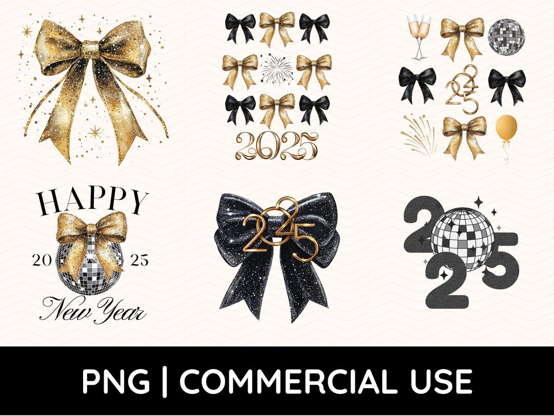New Years Png Bundle, NYE Png Bundle, Coquette Bundle, Coquette Png ...