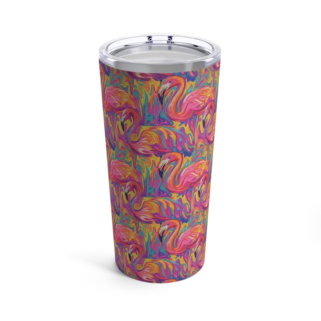Flamingo Tumbler, Pink Flamingo Cup, Tropical Drinkware, Summer Vibes ...