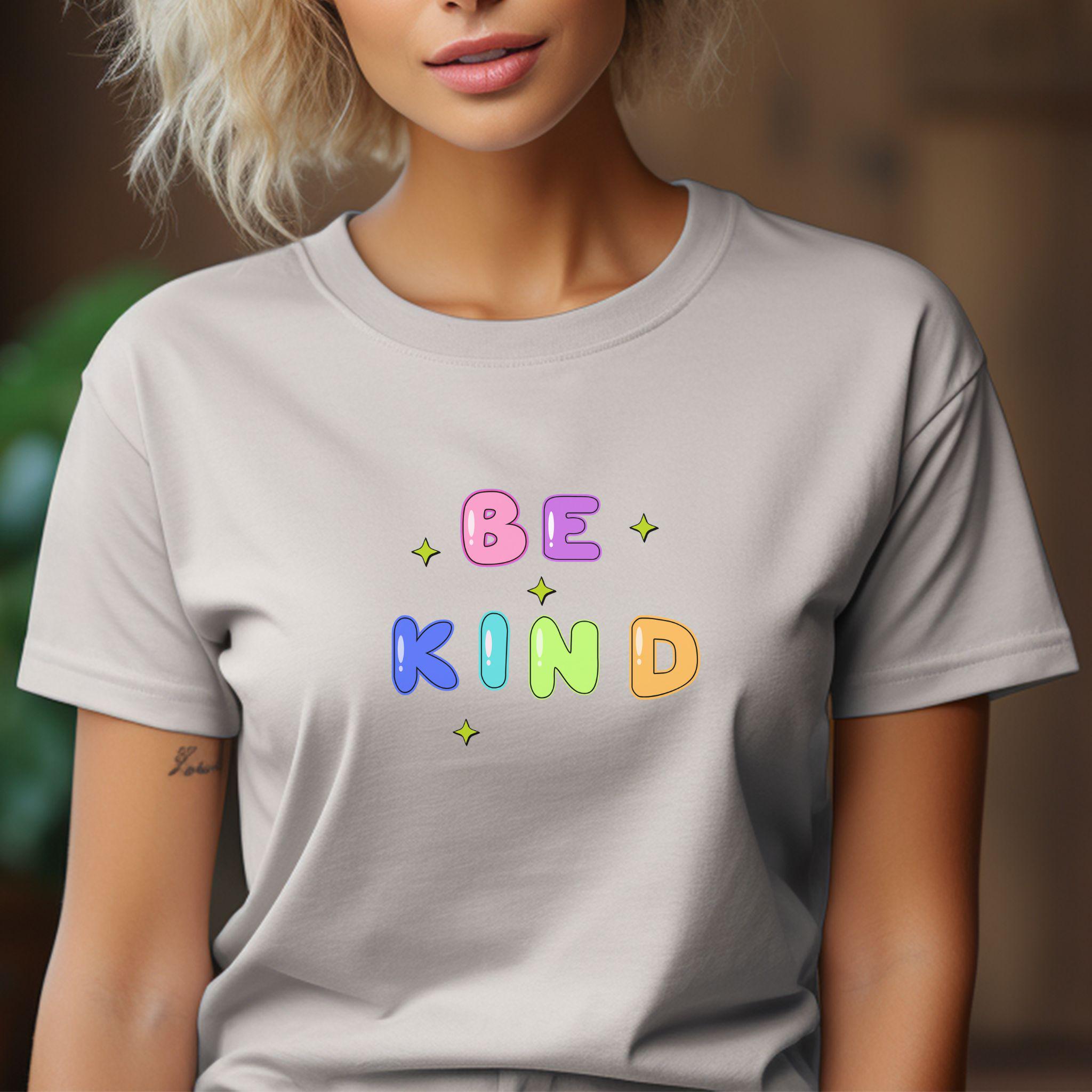 Be Kind T-shirt, Vibrant Bubble Letter Design With Positive Message ...