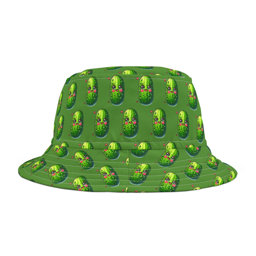 Pickle Bucket Hat for Pickle Lovers, Funny Foodie Headwear, Novelty Sun ...