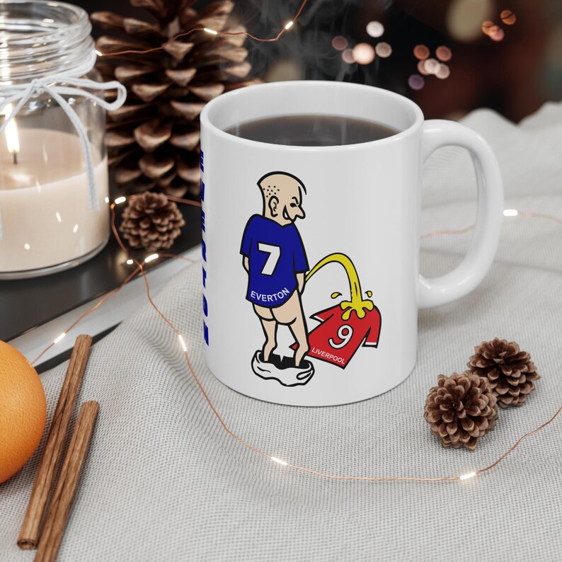Everton Pee on Liverpool Funny Football Rivalry Fan Joke Mug White 11oz ...