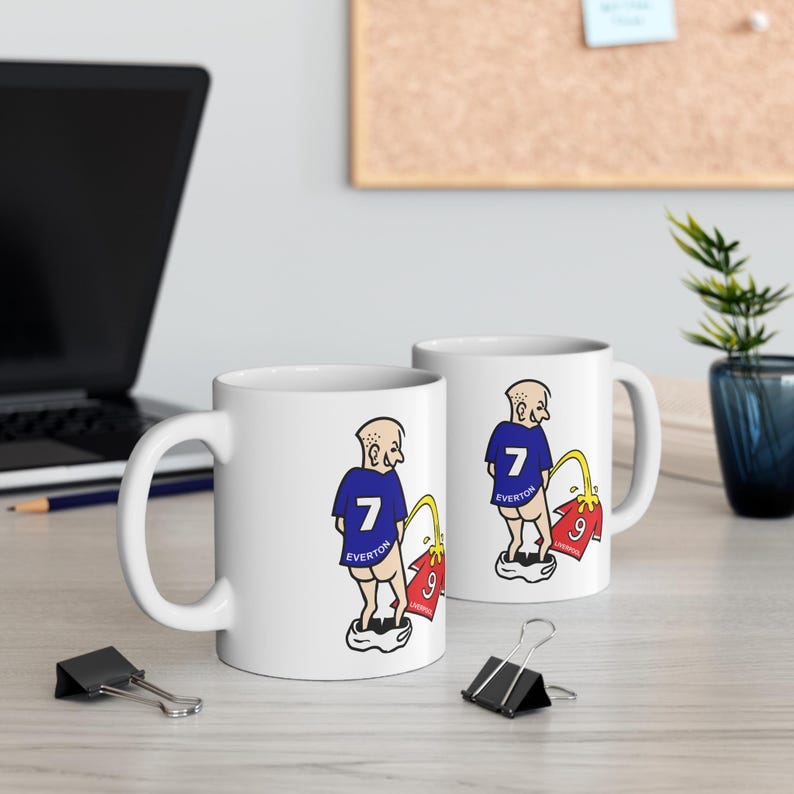 Everton Pee on Liverpool Funny Football Rivalry Fan Joke Mug White 11oz ...