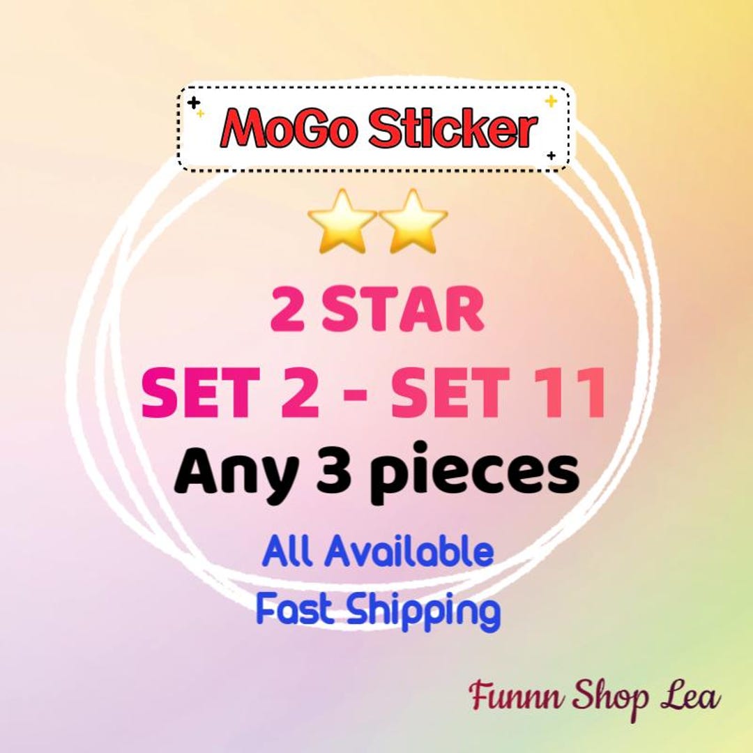 Mogo 2 Star Stickers 3 Pieces set2-11 Jingle Joy Album - Etsy
