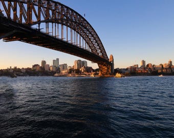 Sydney Harbour Bridge Printable Art Print, Minimal Print, Black and ...