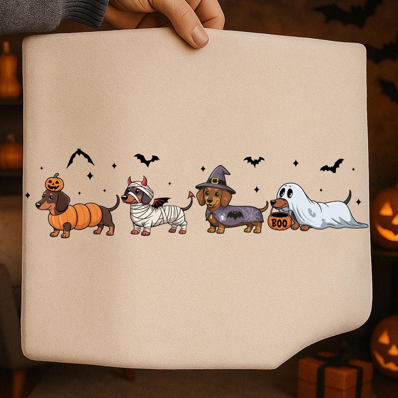 Halloween Dachshund PNG: Spooky Weenie Dog Art (digital Download) - Etsy