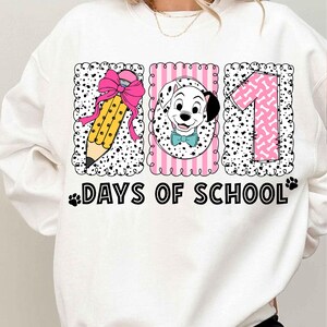 101 Days of School PNG: Dalmatian Dog, Pink Pencil (digital Download ...