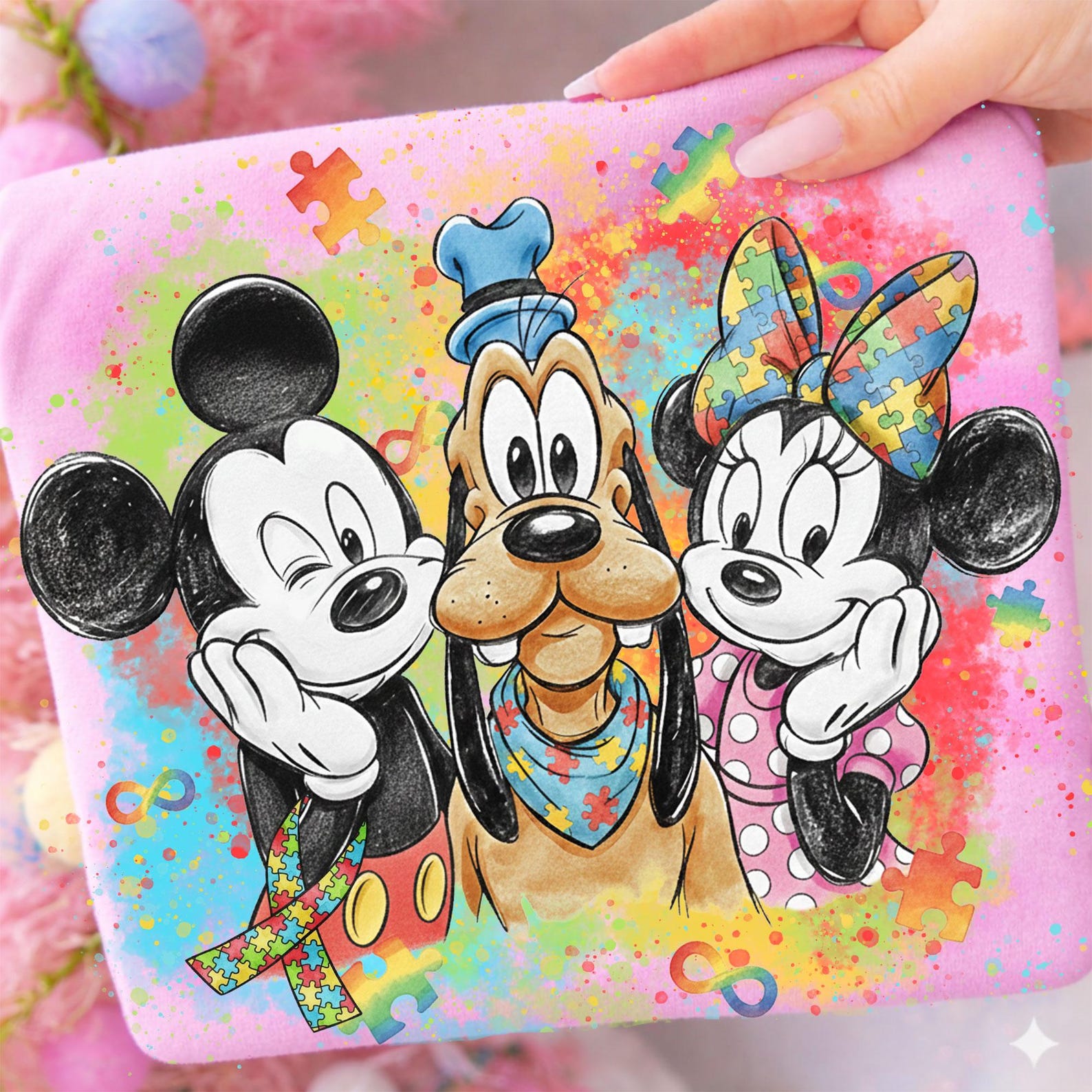 Autism Mouse and Friends PNG: Autism Awareness Png, Be Kind Png, Puzzle ...