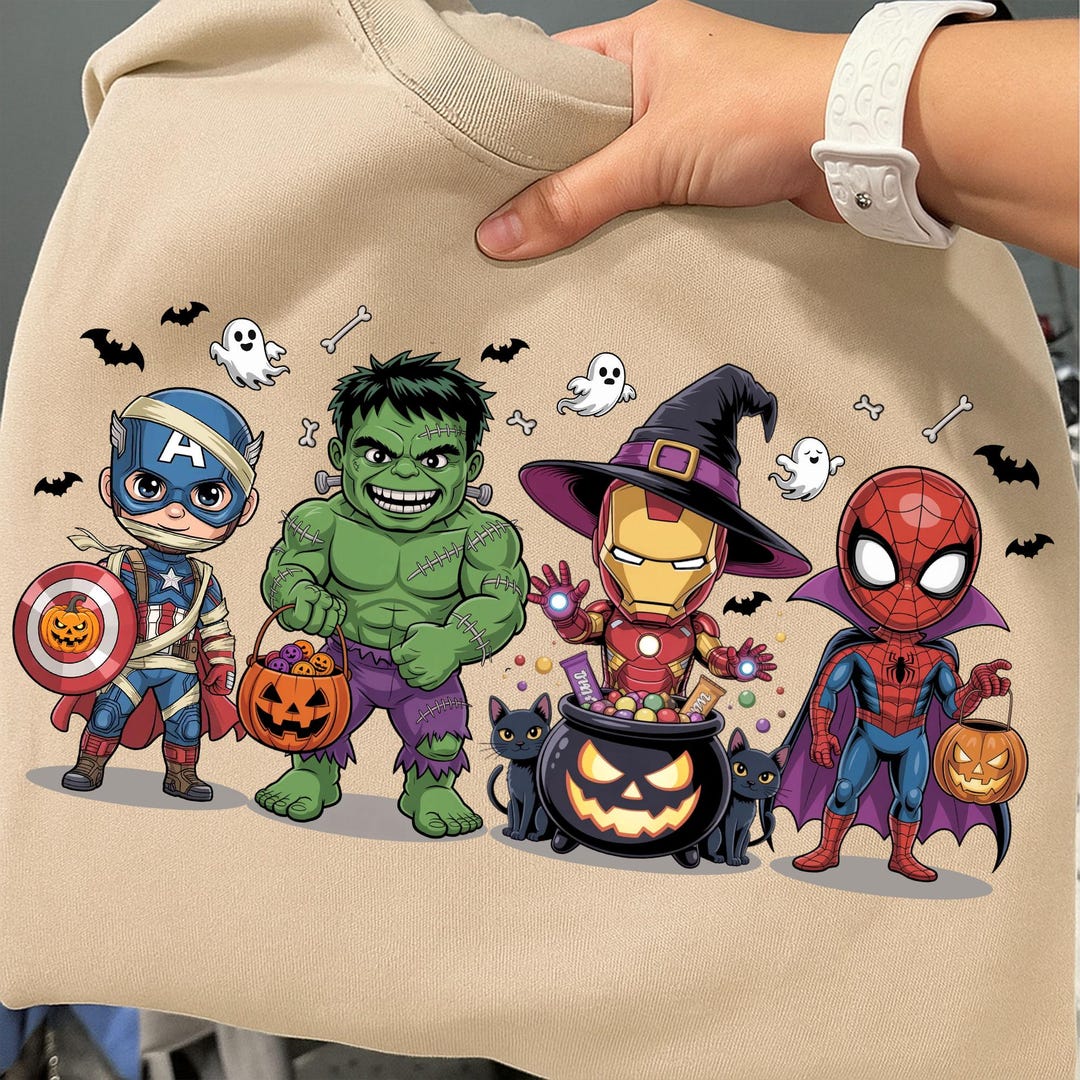 Retro Superheros Halloween Png, Trendy Boy Halloween Png, Halloween Png ...