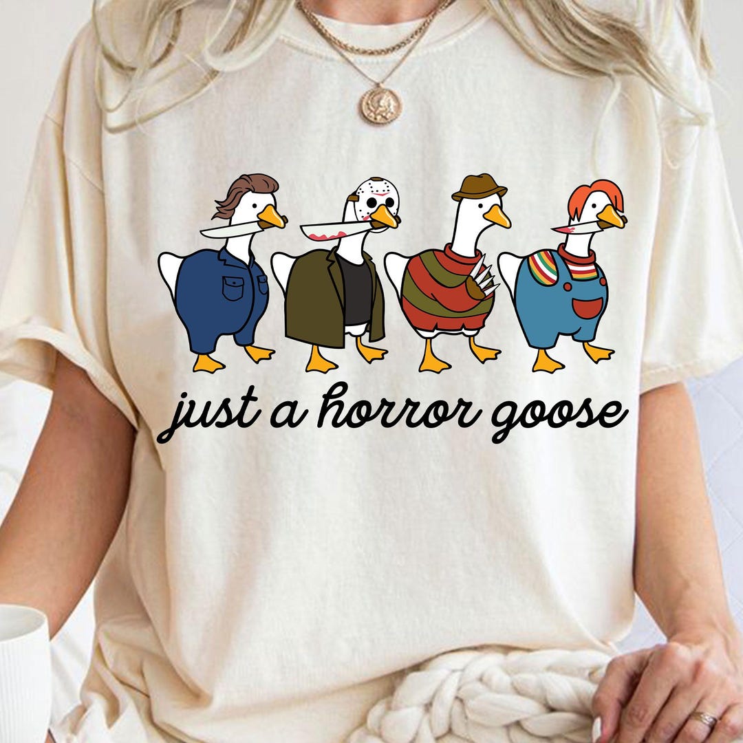 Just a Horror Goose Png, Halloween Silly Goose Png, Halloween Horror ...
