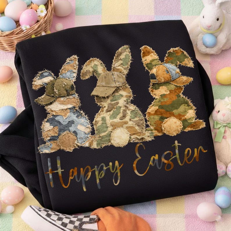 Camo Easter Bunnies PNG: Boy Easter Design (digital Download) - Etsy