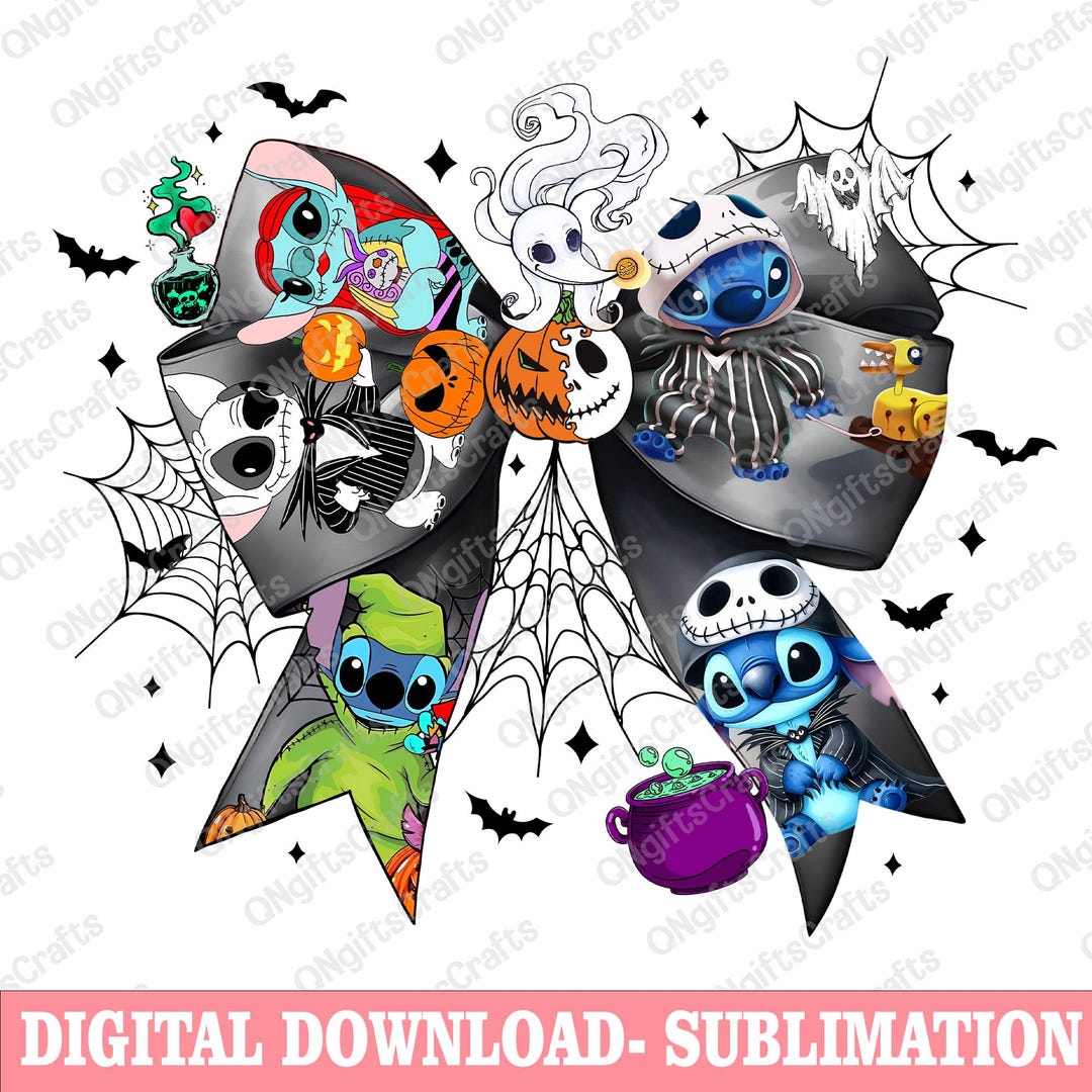 Halloween Nightmare Bow Png, Blue Alien Png, Preppy Coquette Png ...