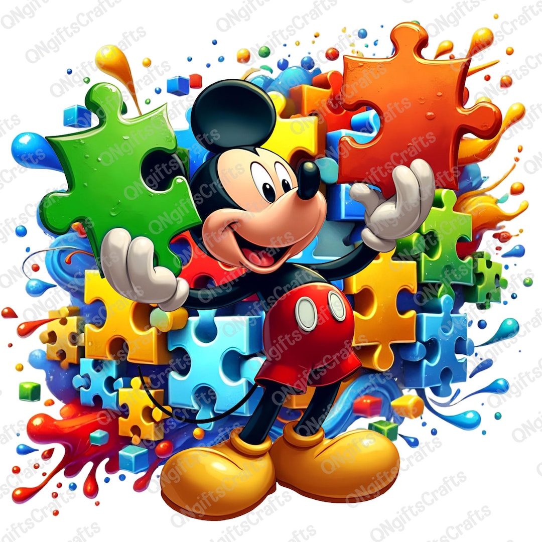 Autism Cartoon Png, Autism Awareness Png, Mouse and Friends Png, Autism ...