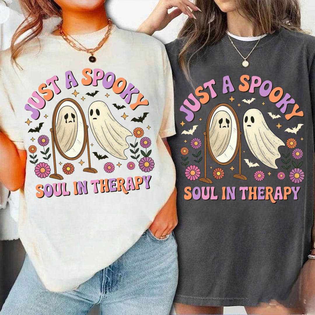 Mental Health Halloween Png, Just a Spooky Soul in Therapy Png, Sad ...