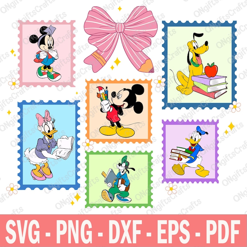 Cutte Back to School Characters Svg, Mouse and Friends, Magical School ...