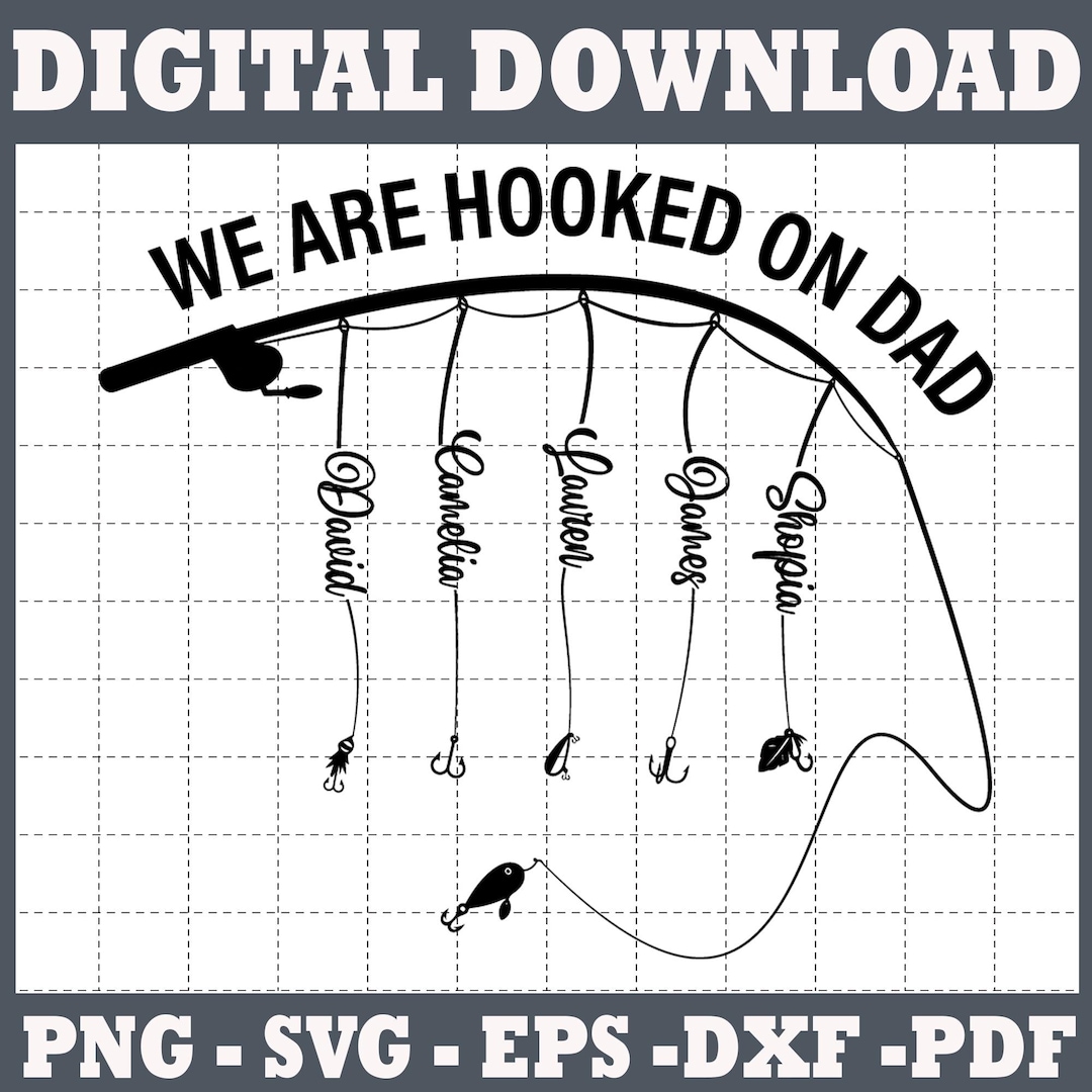 Personalized We Hooked the Best Dad Svg, Father's Day Svg, Best Dad ...