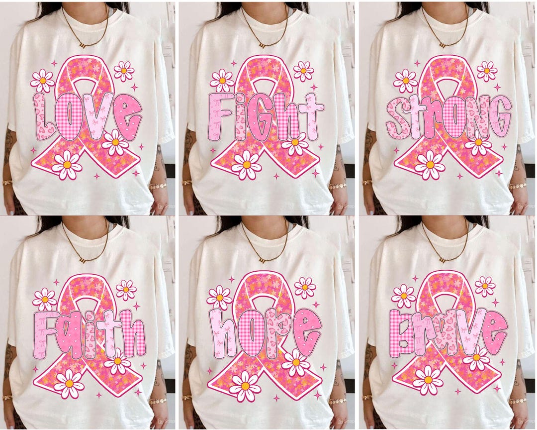 Breast Cancer Awareness Png Bundle, Pink Ribbon Breast Cancer Png, in ...