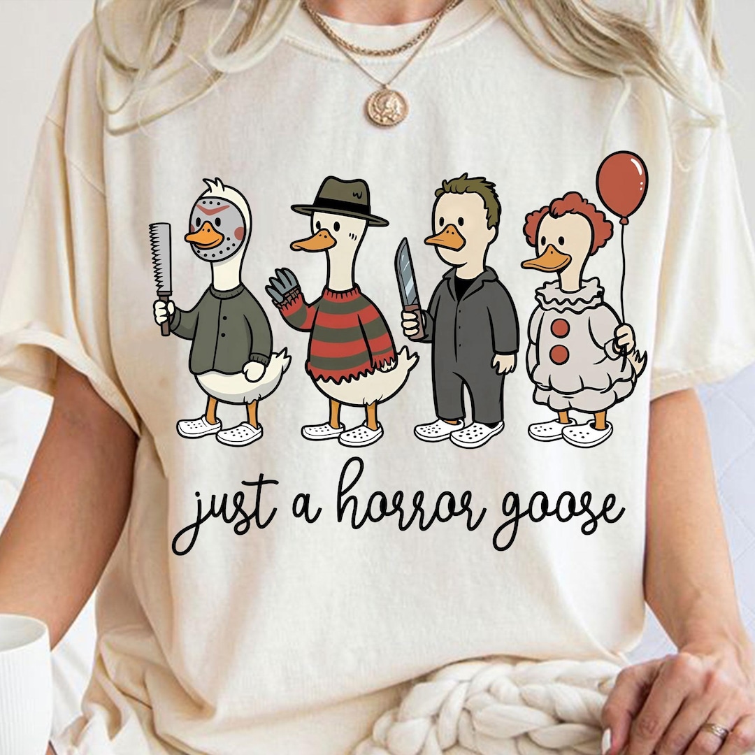 Just A Horror Goose PNG, Funny Halloween Goose Png, Killer Duck Costume ...