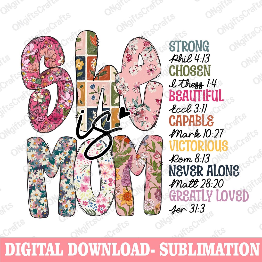 Christian Mom Png, She is Mom Png, Religious Mom Png, Faith Based Mama ...