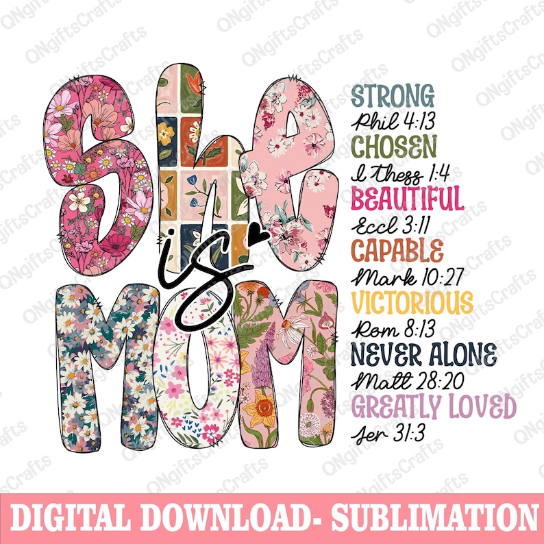 Christian Mom Png, She is Mom Png, Religious Mom Png, Faith Based Mama ...