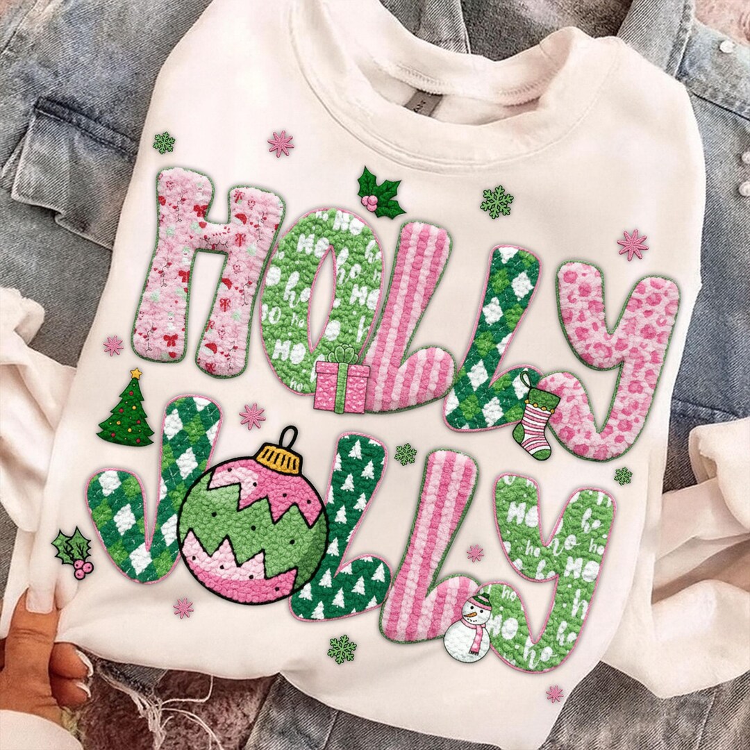 Holly Jolly Christmas PNG: Latch Hook Yarn Crochet (digital Download ...