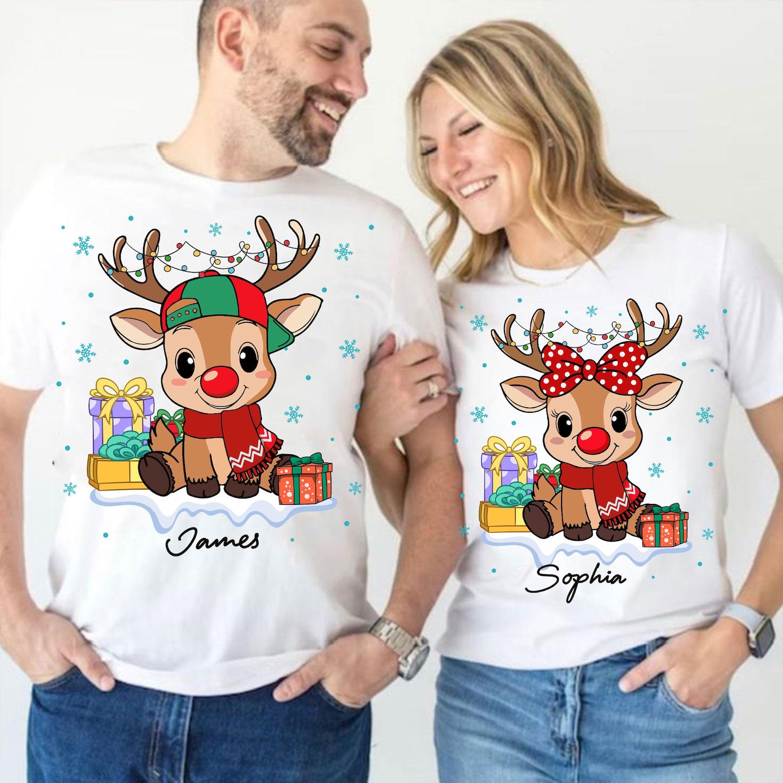 Custome Kids Christmas Png: Reindeer Christmas Png, Christmas Couple ...