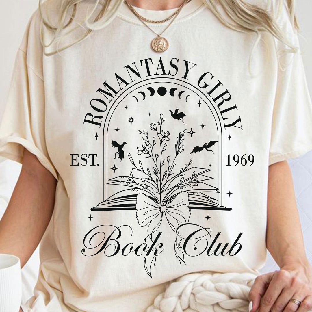 Romantasy Girly Svg, Book Club Svg, Fantasy Reader Svg, Dark Academia ...