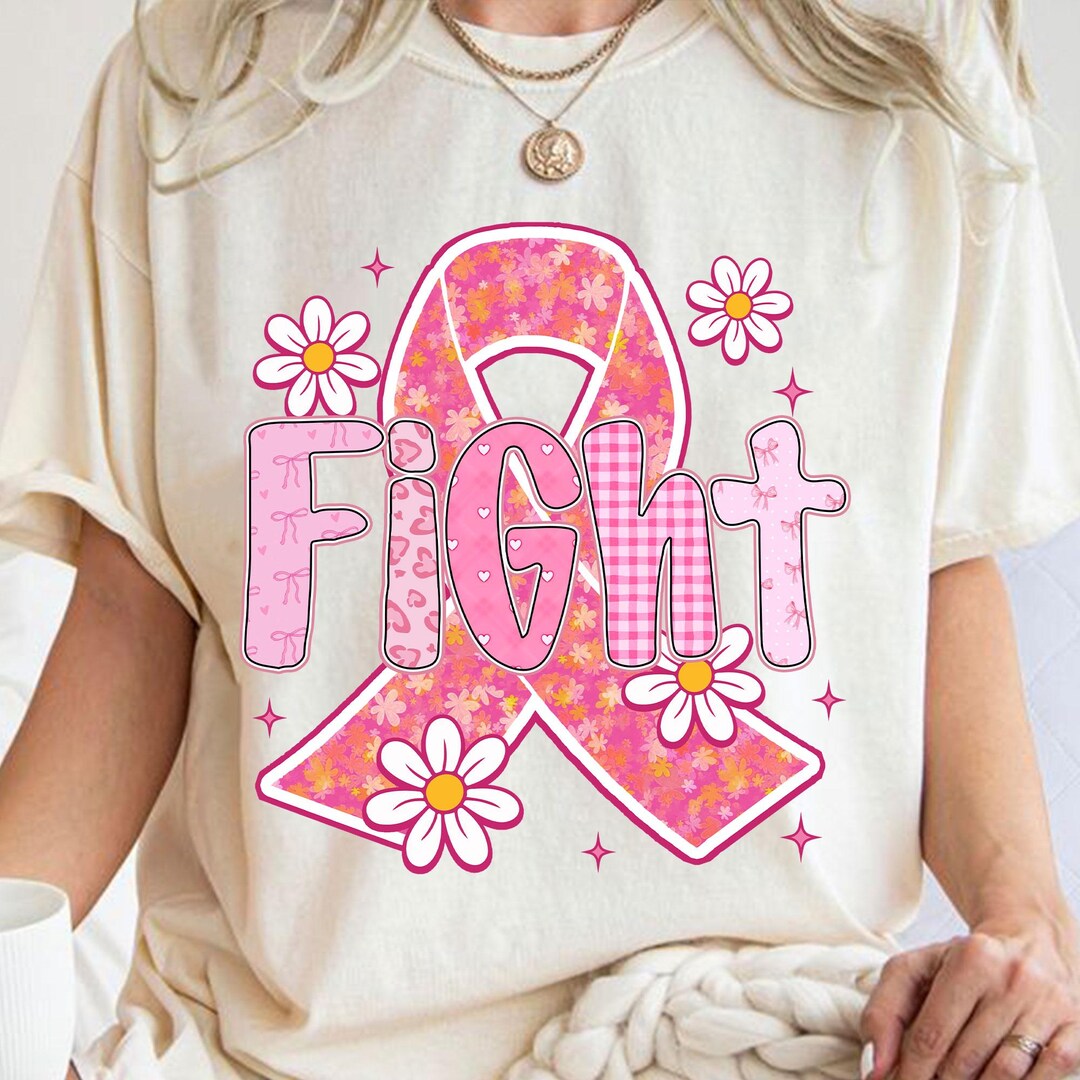 Preppy Fight Cancer Png, Breast Cancer Sublimation, in October We Wear ...