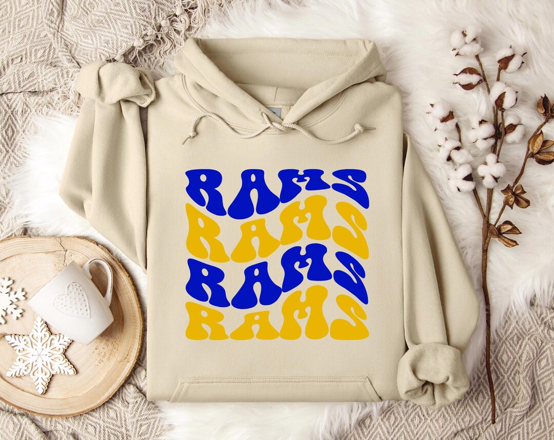 LA Rams Inspired Football Hoodie, Rams Sweater, Football Shirt, Rams ...