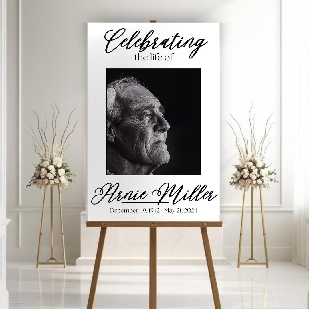 Funeral Poster Template, Customized Funeral Services Collage, Memory ...