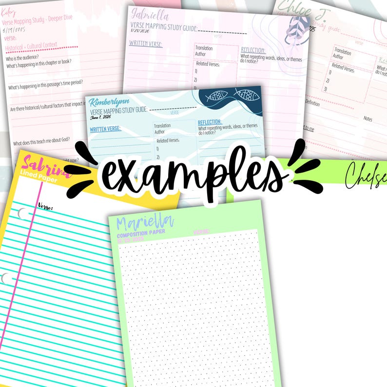 Customizable Verse Map Template, Bible Verse Mapping Journal, Bible ...